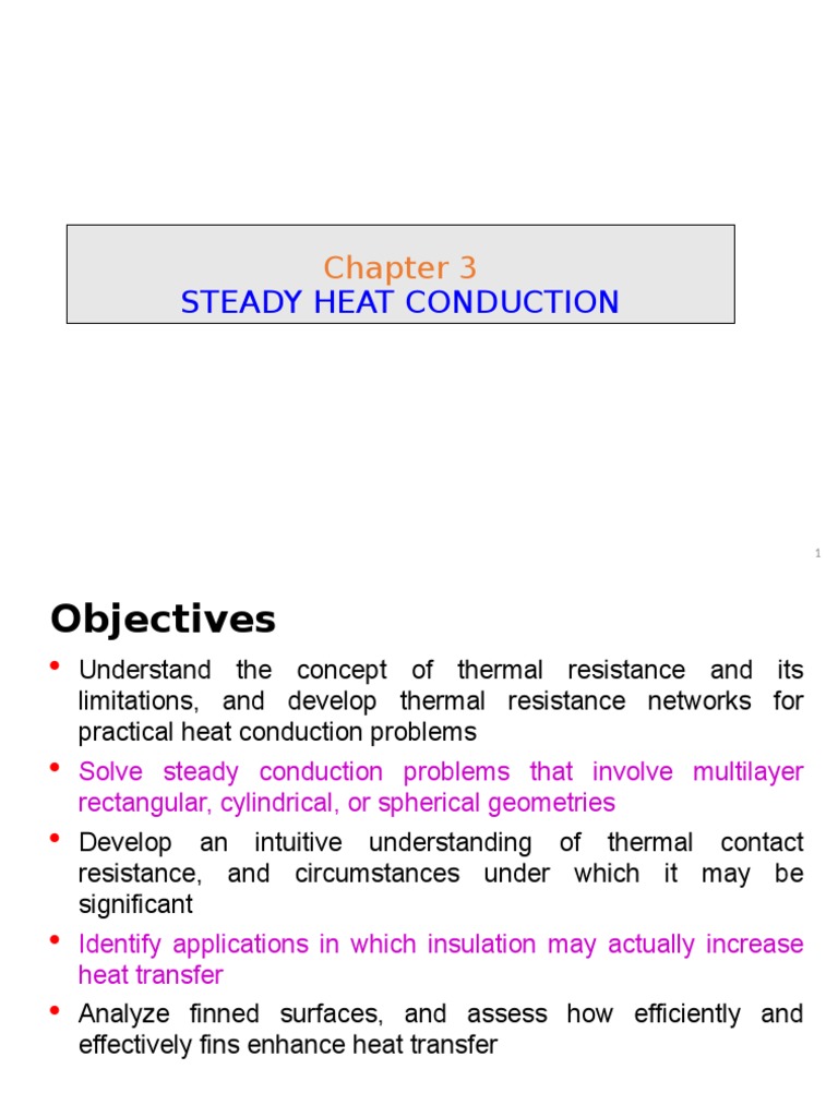 Chapter 3 STEADY HEAT CONDUCTION 2021 | PDF | Heat Transfer | Thermal ...