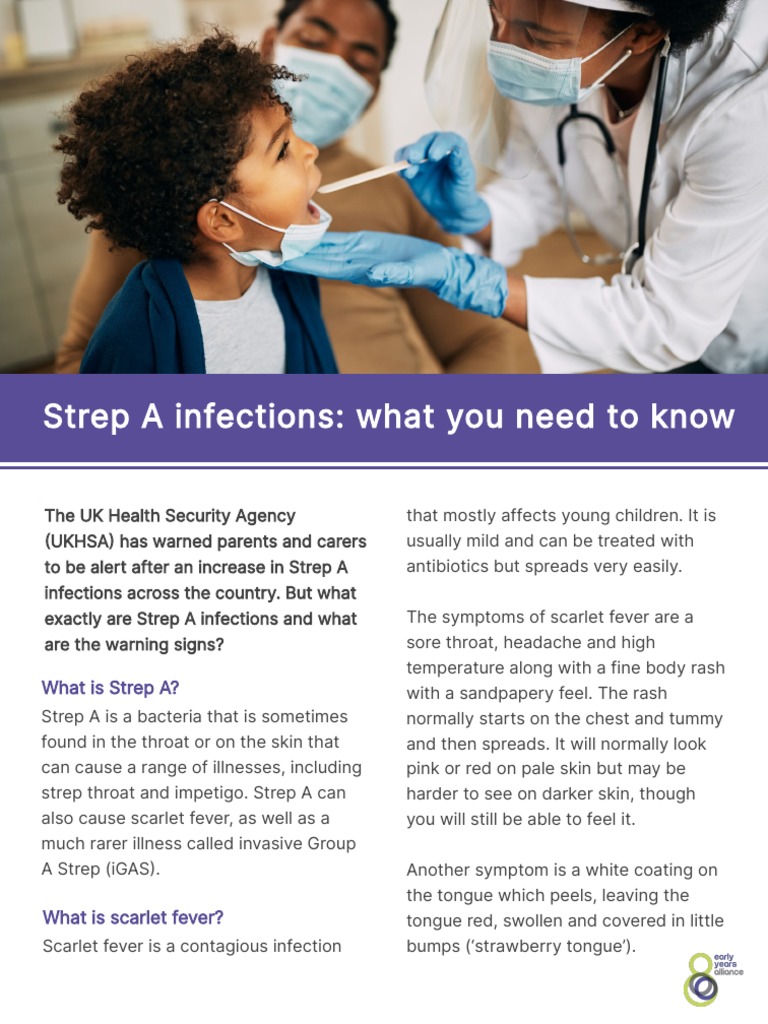 Strep A Infection Guidance For Parents and Carers | PDF | Infection ...