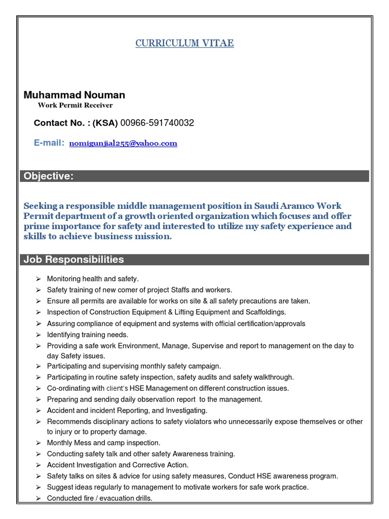 Muhammad Nouman Copy CV | PDF