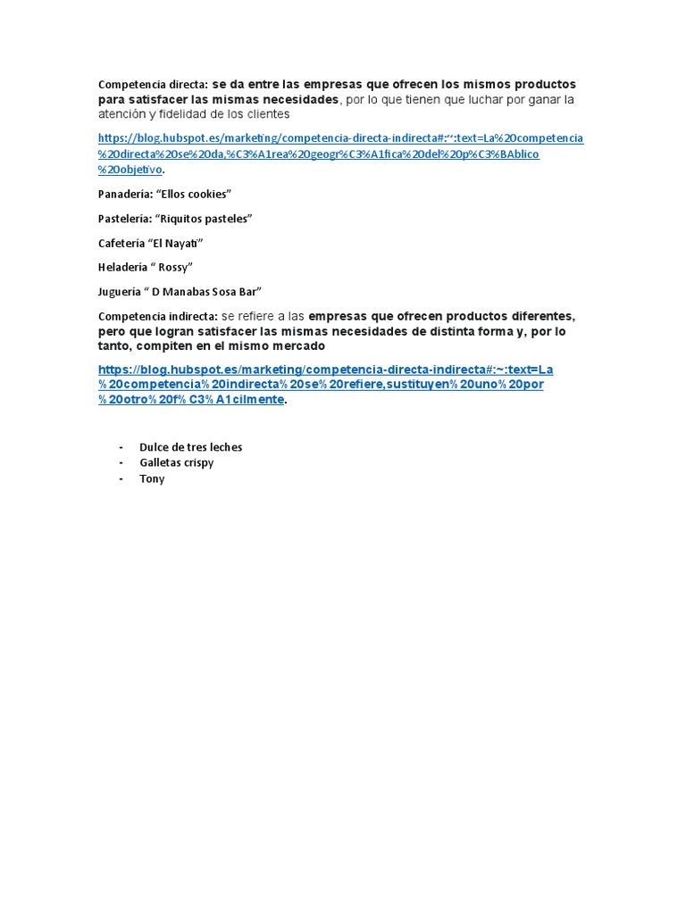 Competencia Directa e Indirecta | PDF