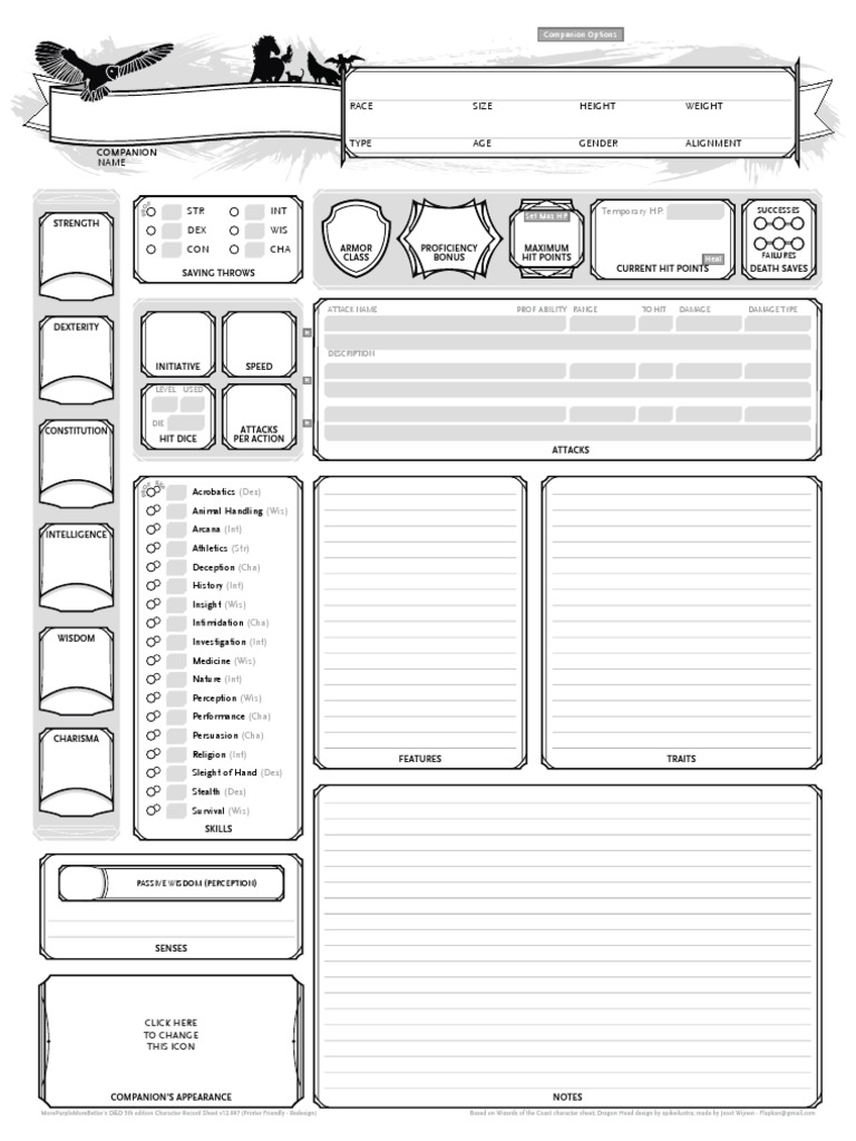 5 1 Extended Automated Character Sheet Pdf Dungeons And Dragons Fantasy Games 