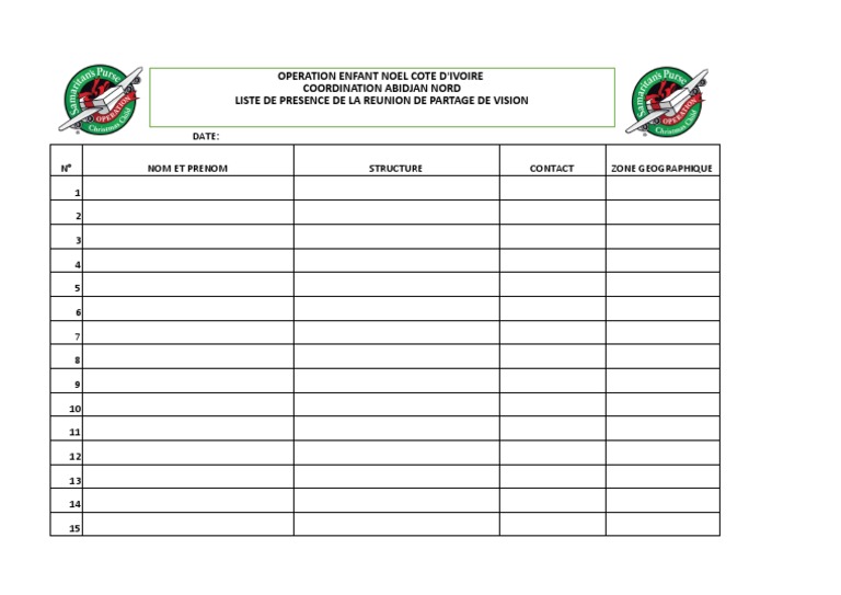Liste de Presence | PDF