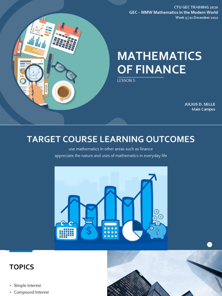 5 Mathematics of Finance1 | PDF | Stocks | Interest