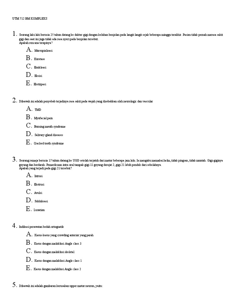 (D) UTM BM 712 Par 1 Kosong | PDF
