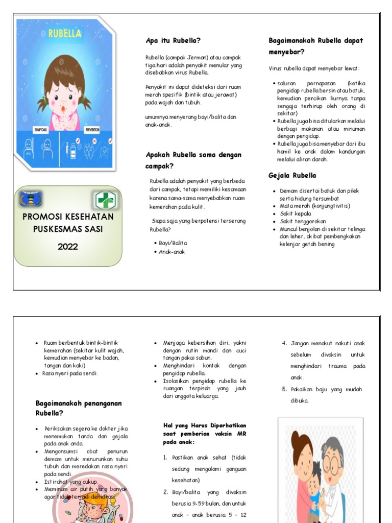 Leaflet Rubella | PDF