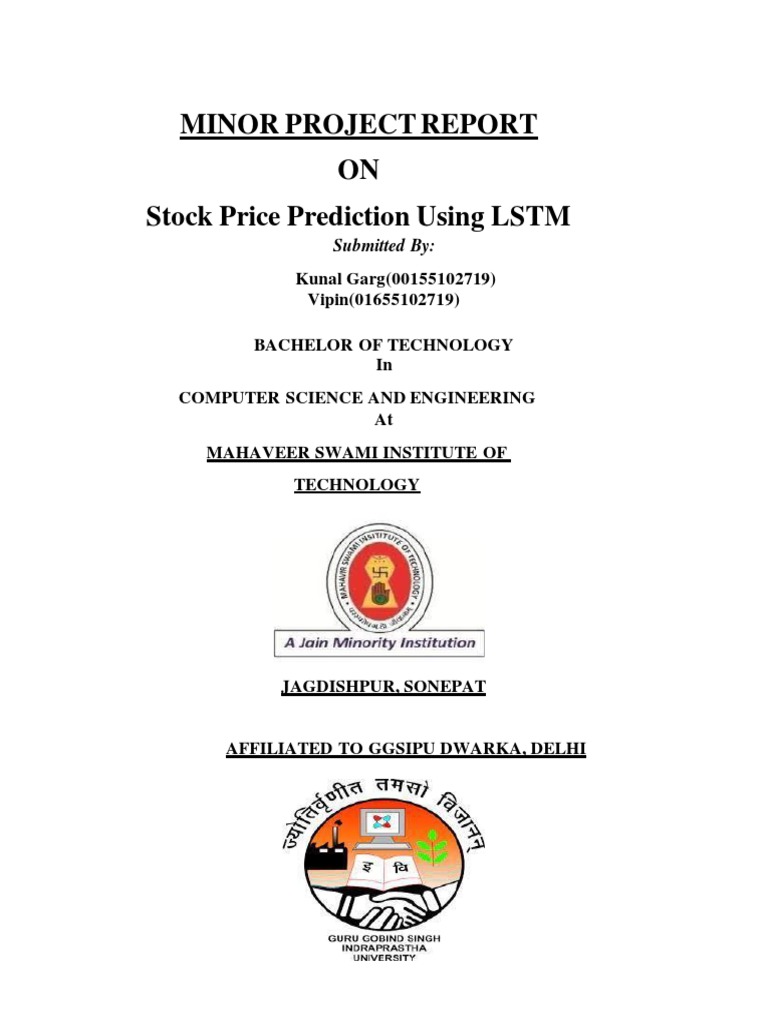Stock Price Prediction Using LSTM | PDF | Artificial Neural Network ...