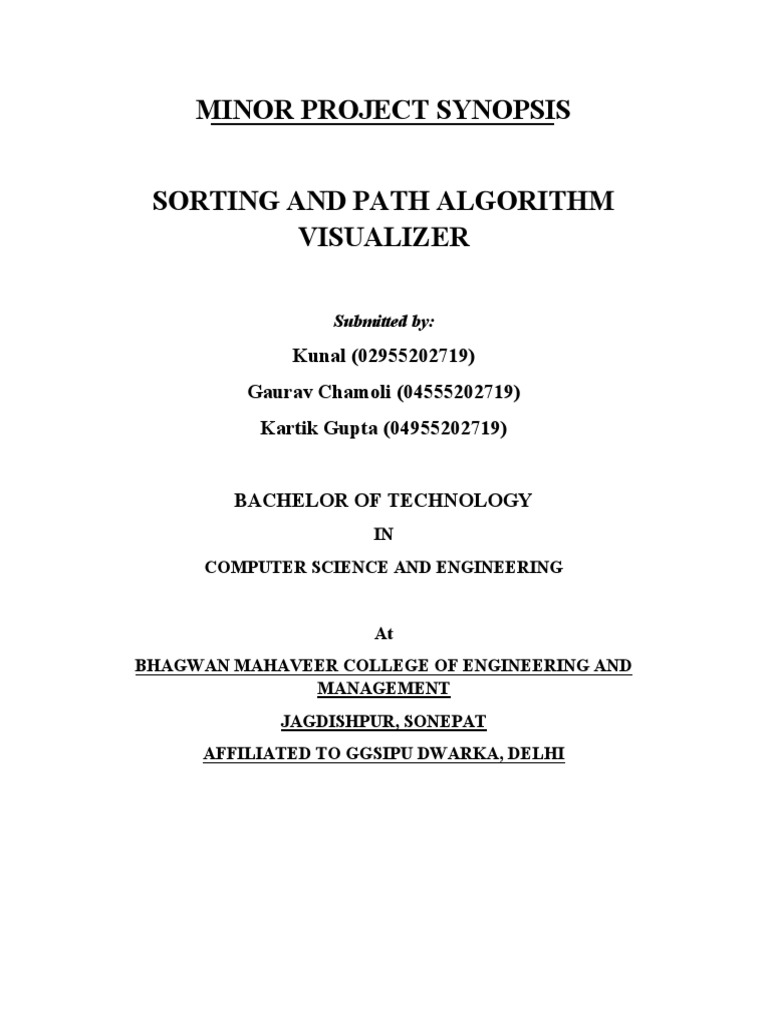 Minor Project Report | PDF | Computer Programming | Combinatorics