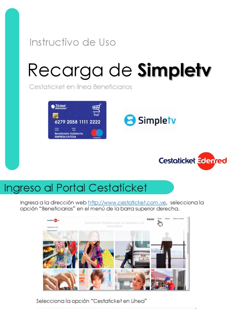 Guía para Recargar Simpletv en Línea | PDF | Contraseña | Internet