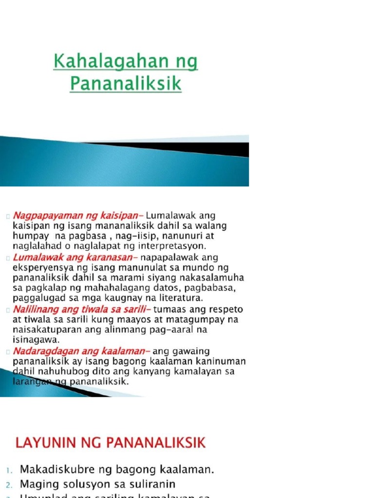 Pagbasa at Pagsusuri - Week 5 - Kahalagahan NG Pananaliksik | PDF
