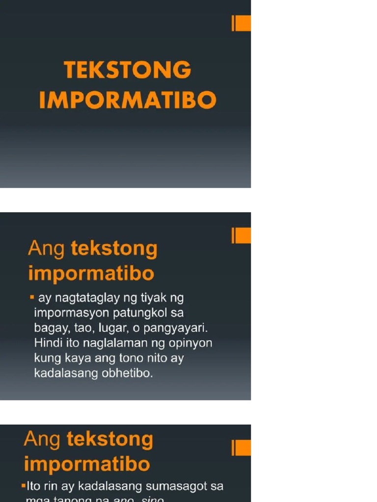 Pagbasa at Pagsusuri - Week 1 - Uri NG Teksto Part 1 | PDF