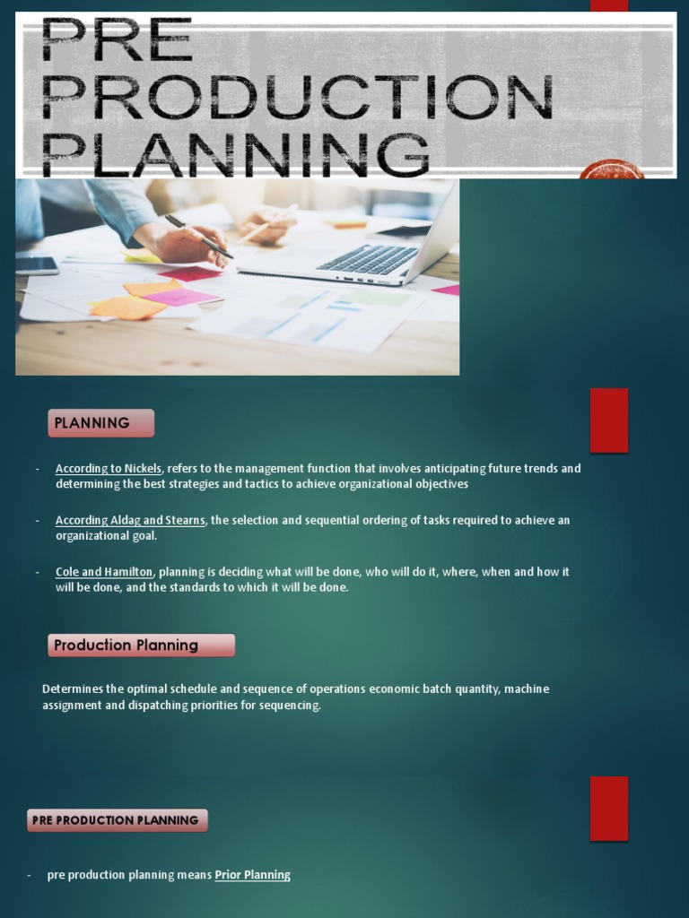 Pre-Production Planning Guide | PDF | Planning | Design