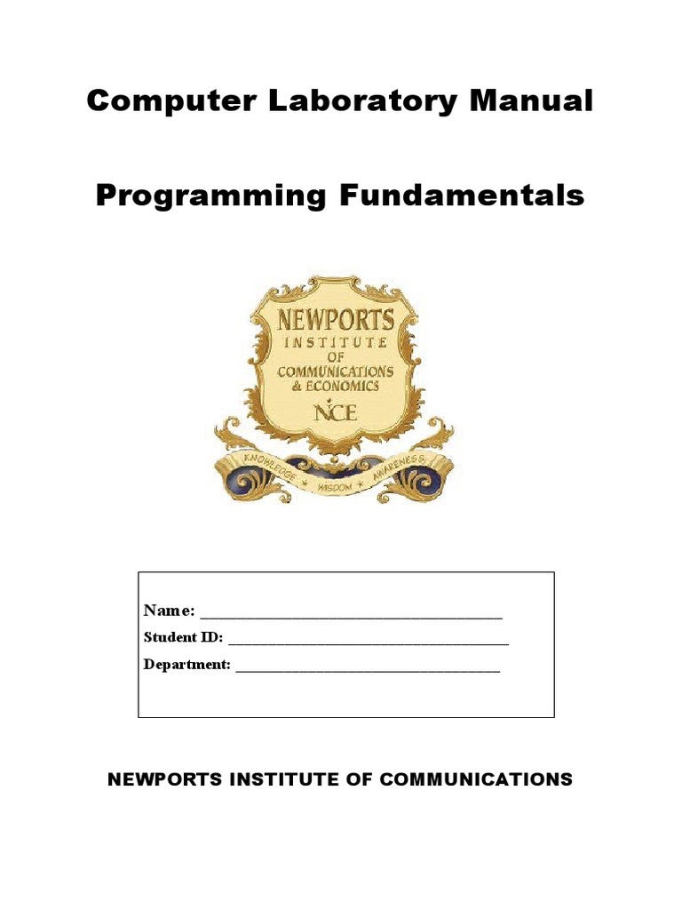 Lab Manual - Docx Prog Funda | PDF | Pointer (Computer Programming ...