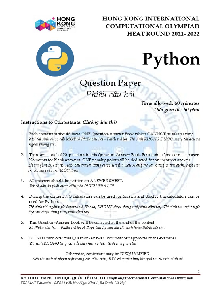 HKICO 2021-2022 - Heat - Python | PDF