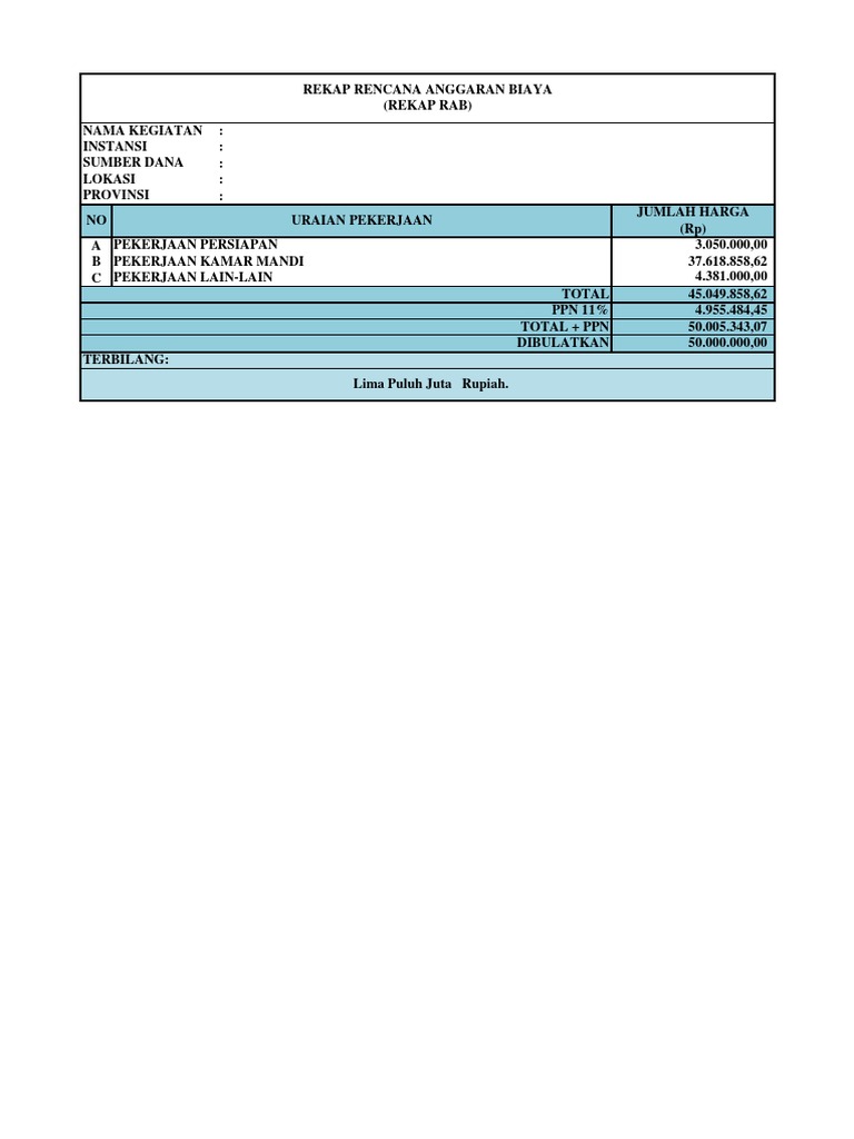 RAB Kamar Mandi | PDF