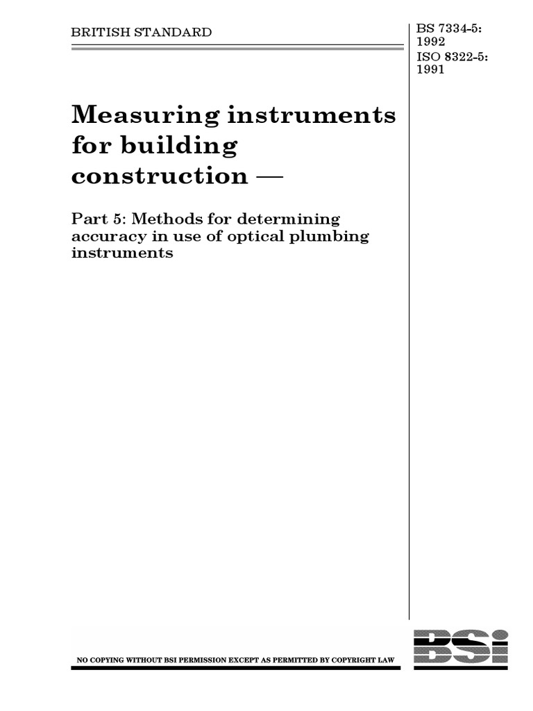 BS 7334 Part 5 - Measuring Instruments For Building Construc | PDF ...