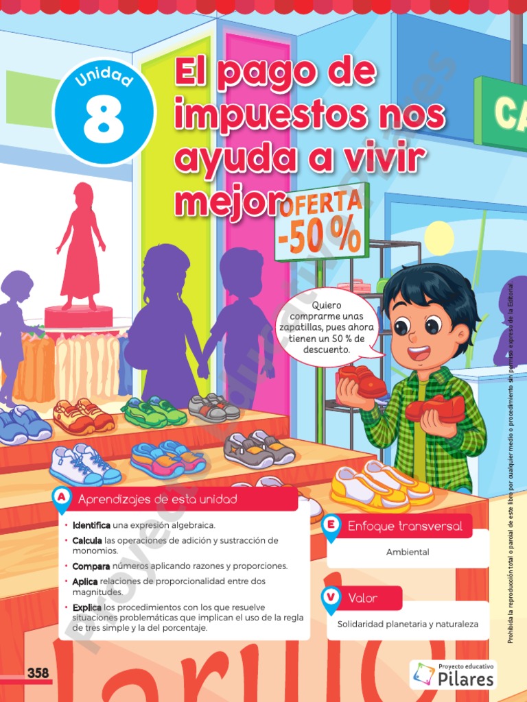 Matemática - 5to Grado - Unidad 8 | PDF | Proporción | Matemática Elemental