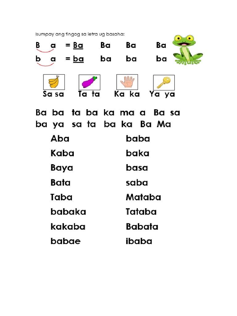 Basahon - Ba Na Pa | PDF