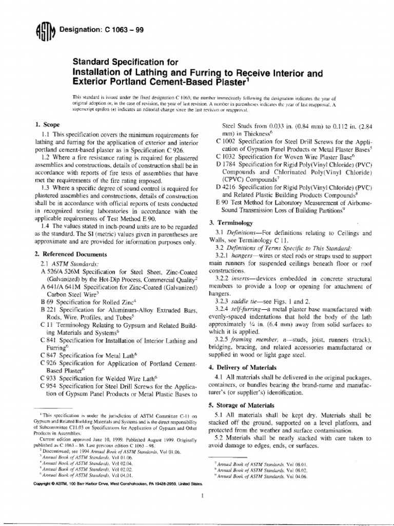 Astm C 1063 | PDF