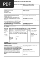 Imo Dangerous Goods Declaration | PDF | Dangerous Goods | Shipping