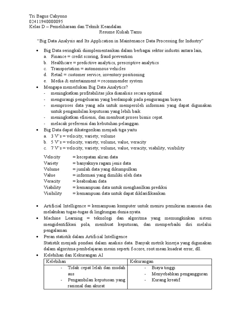 Resume Kuliah Tamu | PDF