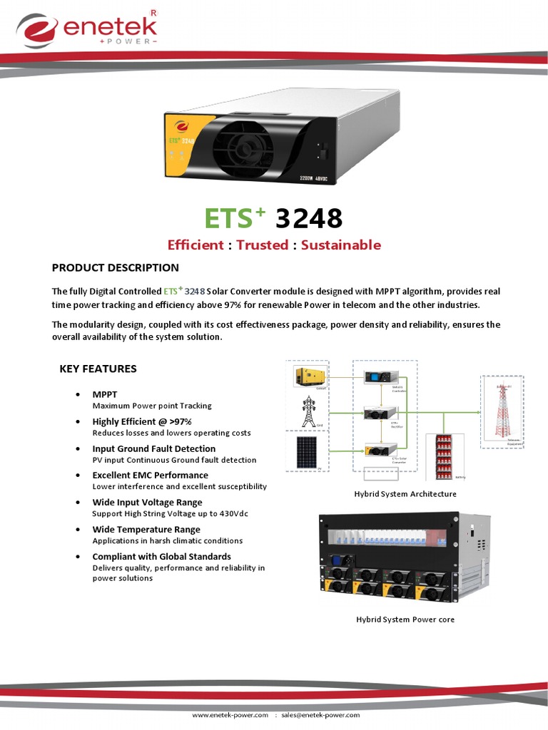 ETS+ 3248 Solar Converter Module | PDF | Physical Quantities ...