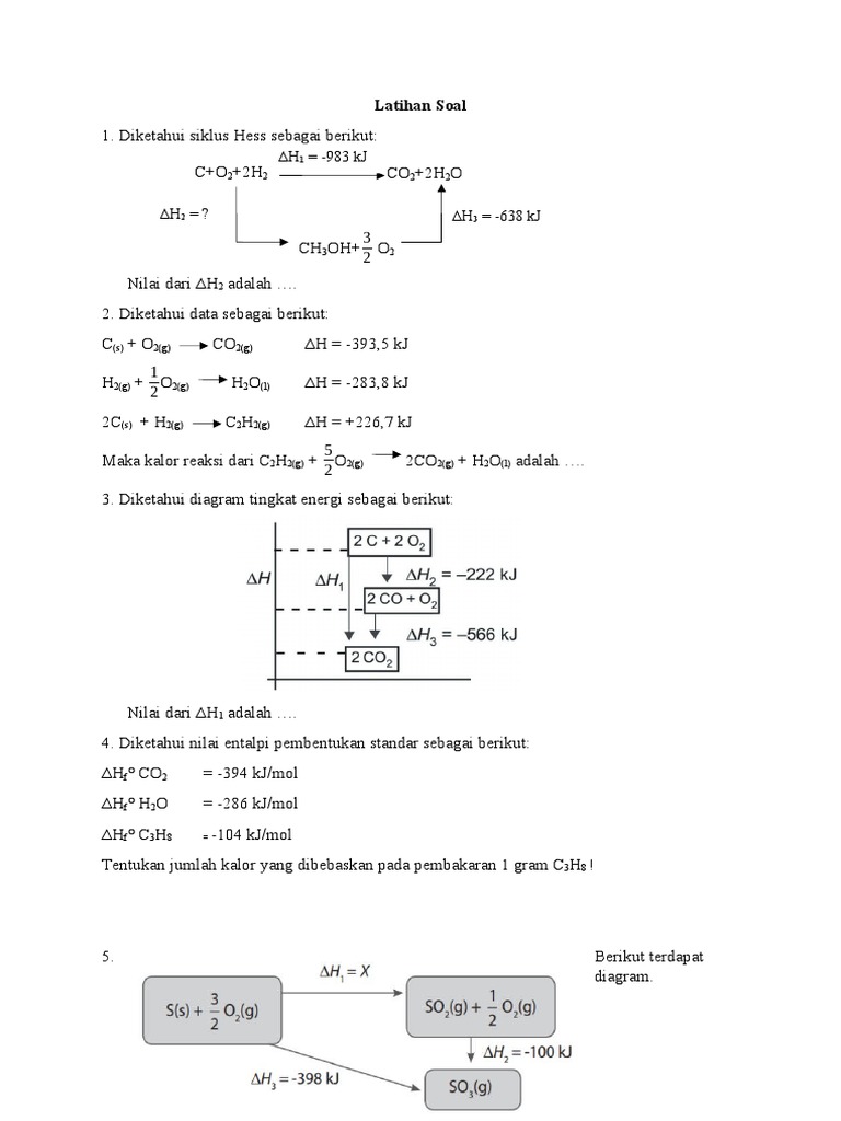 Latihan Soal Hess | PDF