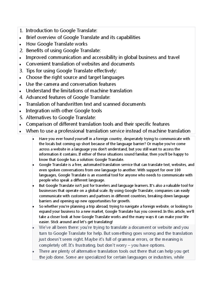 Introduction To Google Translate | PDF | Translations | Applied Linguistics
