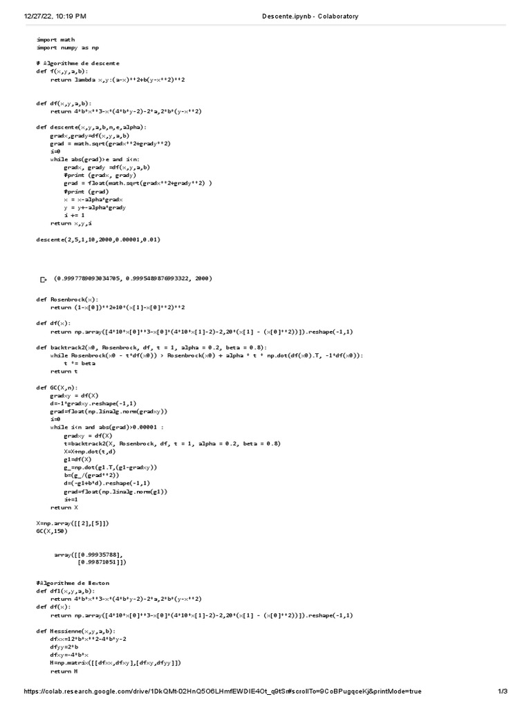 Descente Ipynb Colaboratory Pdf Free Software Computer Science 9149