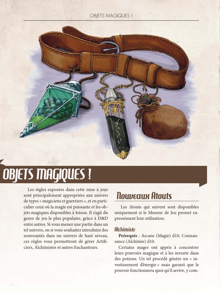 Règles des Objets Magiques en Jeu | PDF