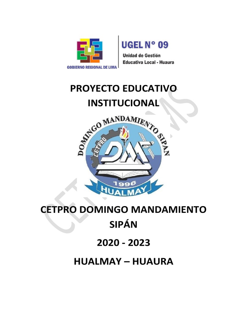Proyecto Educativo CETPRO Domingo Mandamiento | PDF | Método de enseñanza | Planificación ...