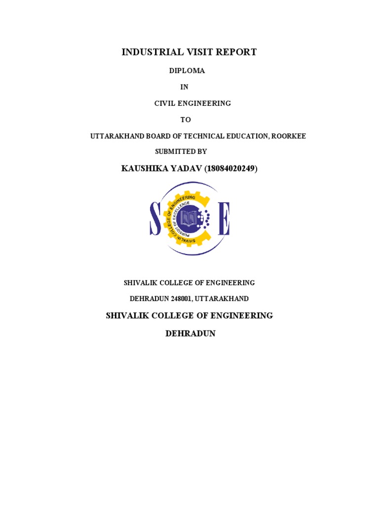 Industrial Visit ..... Final Report | PDF | Concrete | Sanitary Sewer