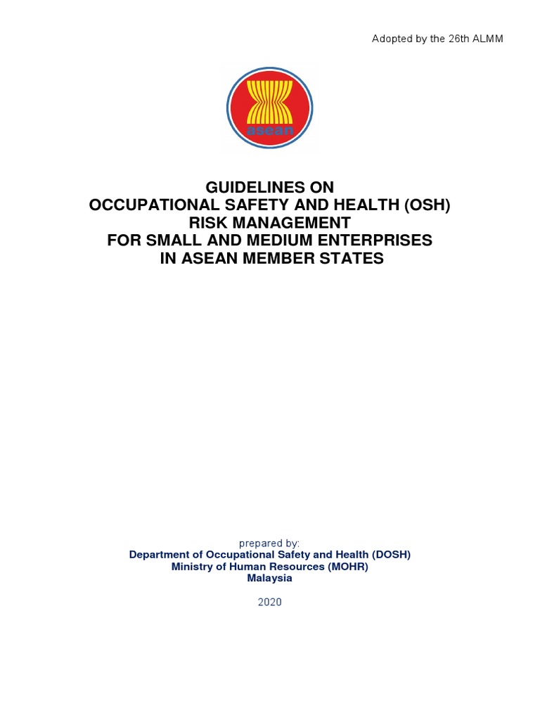 Guidelines On OSH Risk Management | PDF | Risk | Risk Assessment