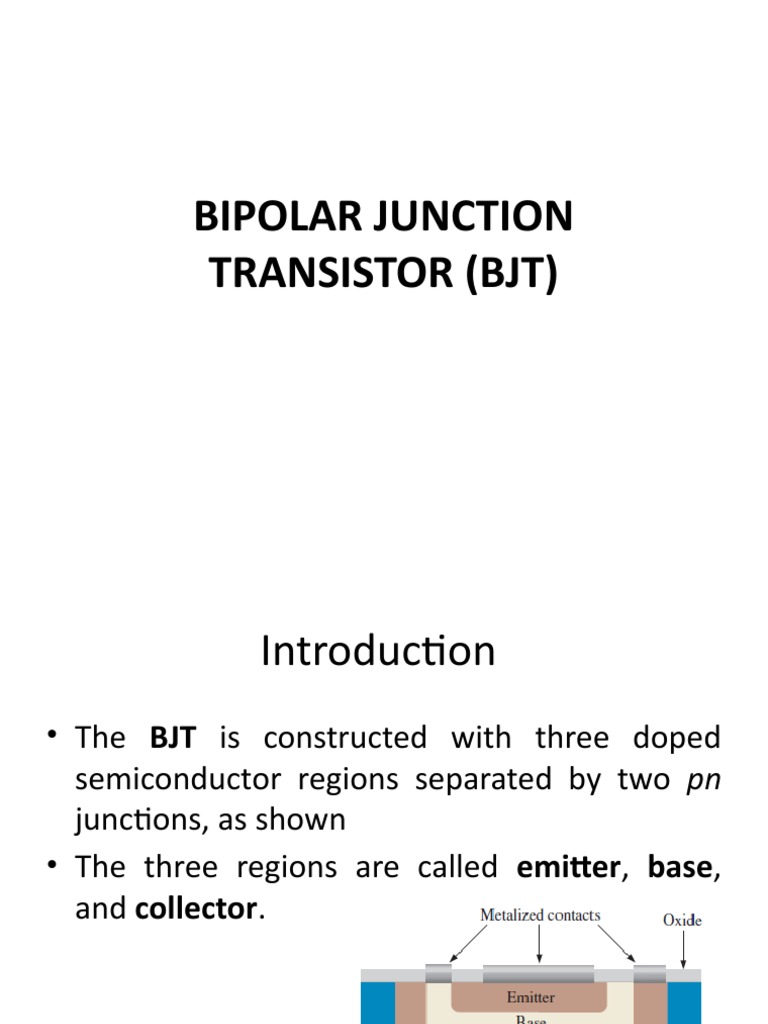 Bipolar Junction Transistor (BJT) | PDF | Bipolar Junction Transistor | P–N Junction