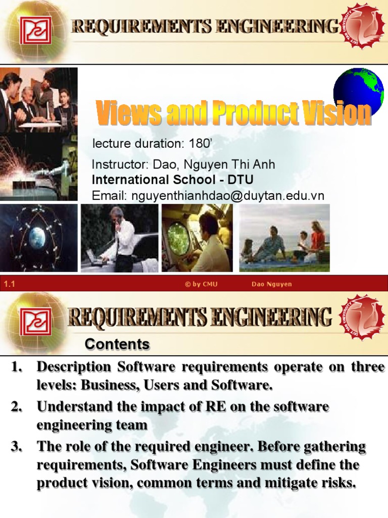 CMU-SE 214 Requirements Engineering - 2022S - Lecture Slides-3 | PDF | System | Business