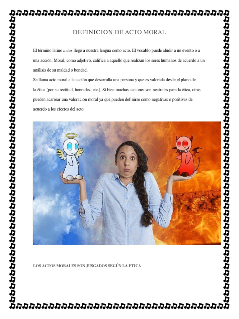 Definicion DE ACTO MORAL | PDF | Moralidad | Sicología