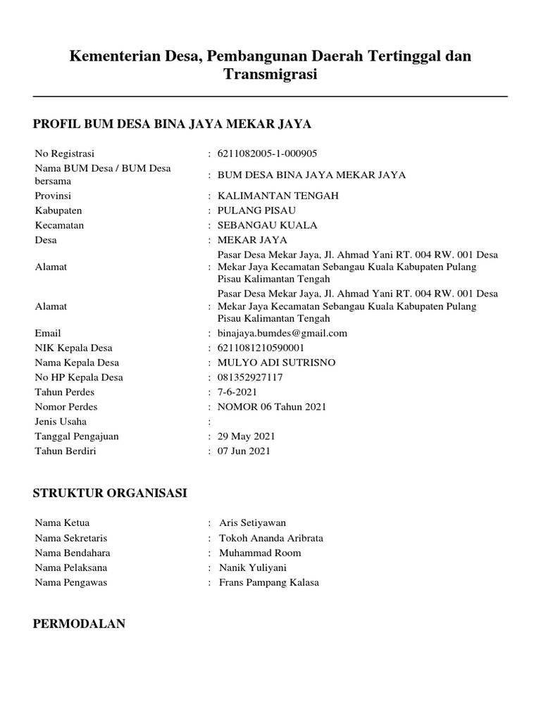 Cetak Profil | PDF
