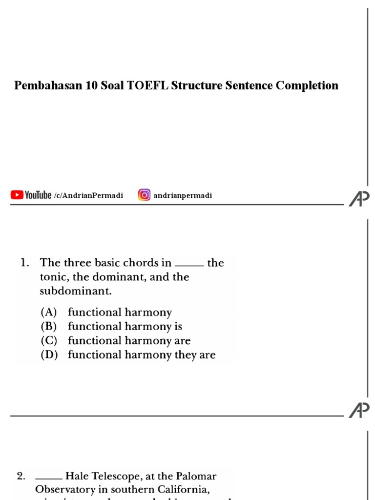 Structure Review Exercise Skills 1-8 | PDF
