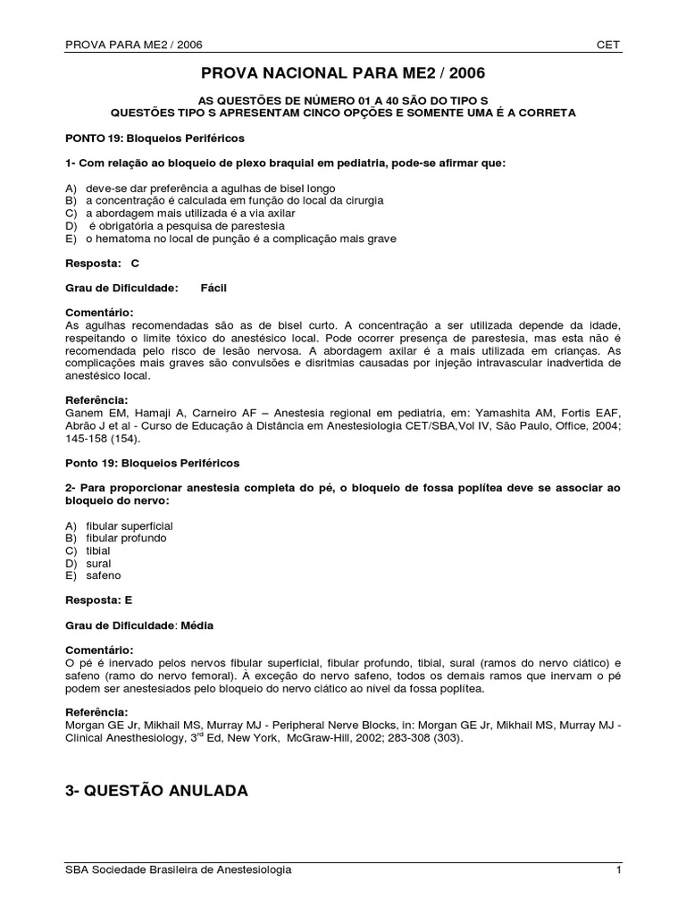 Me2 - 2006 - Prova Nacional para Me2 - 2006 | PDF | Gravidez | Rim