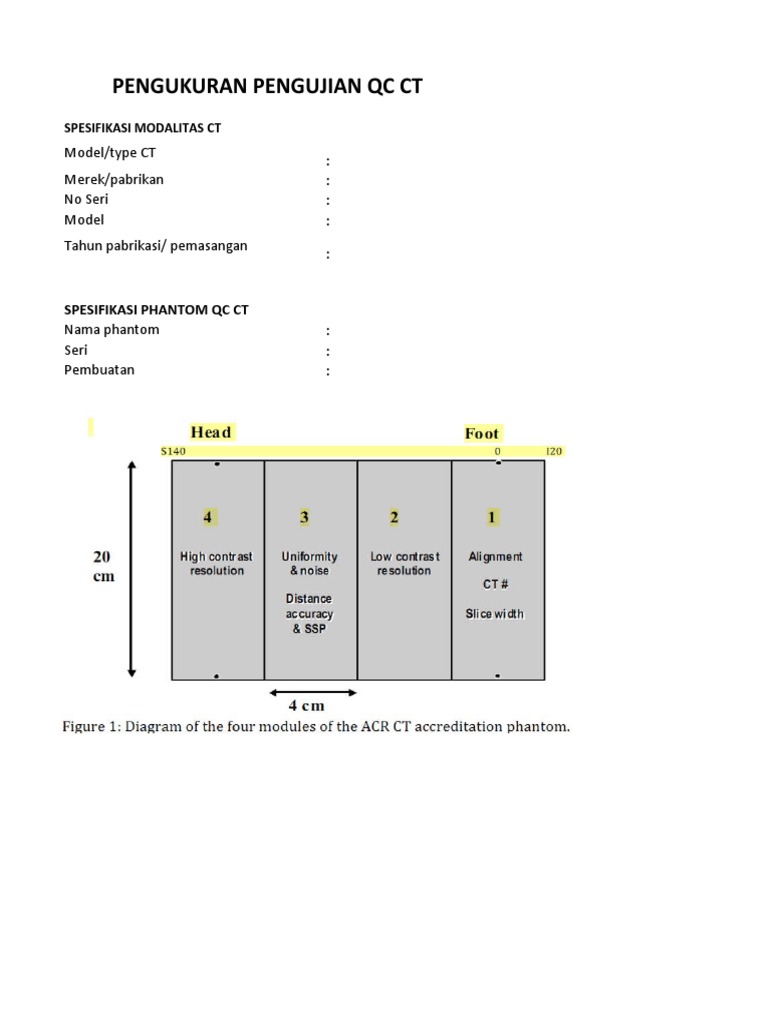 Worksheet Hasil QC CT SCan-2022 NIM | PDF