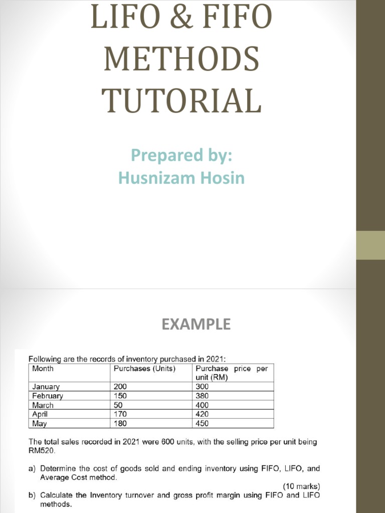 LIFO & FIFO METHODS - PPTX Latest | PDF