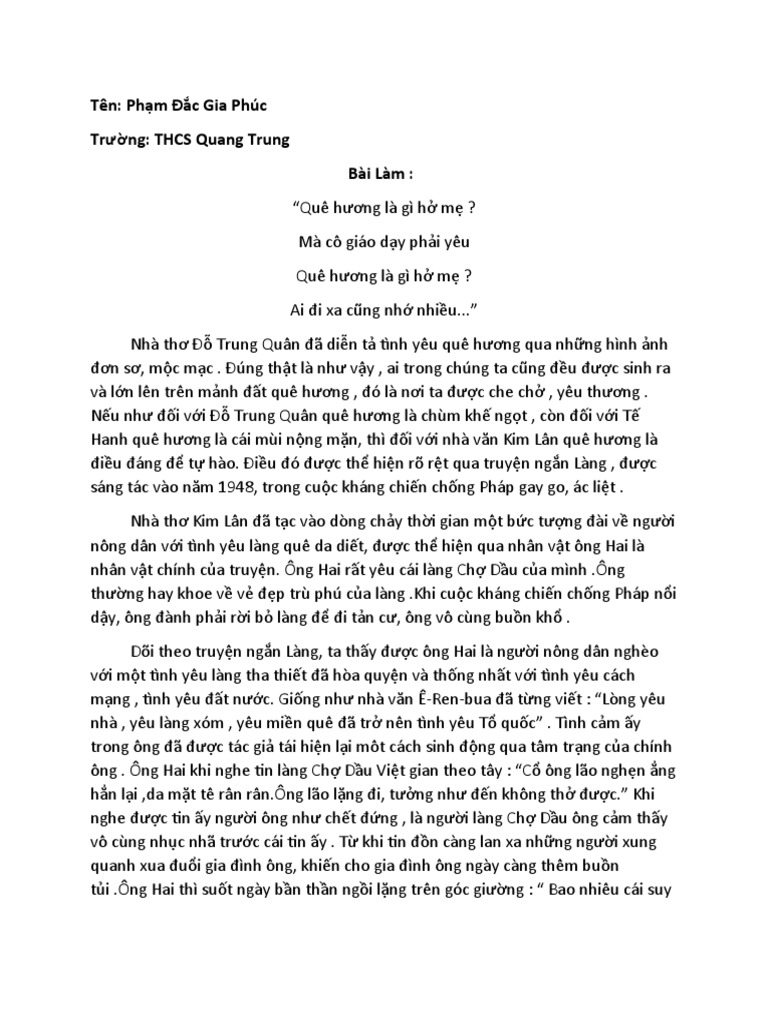 Làng Và Đ NG Chí | PDF