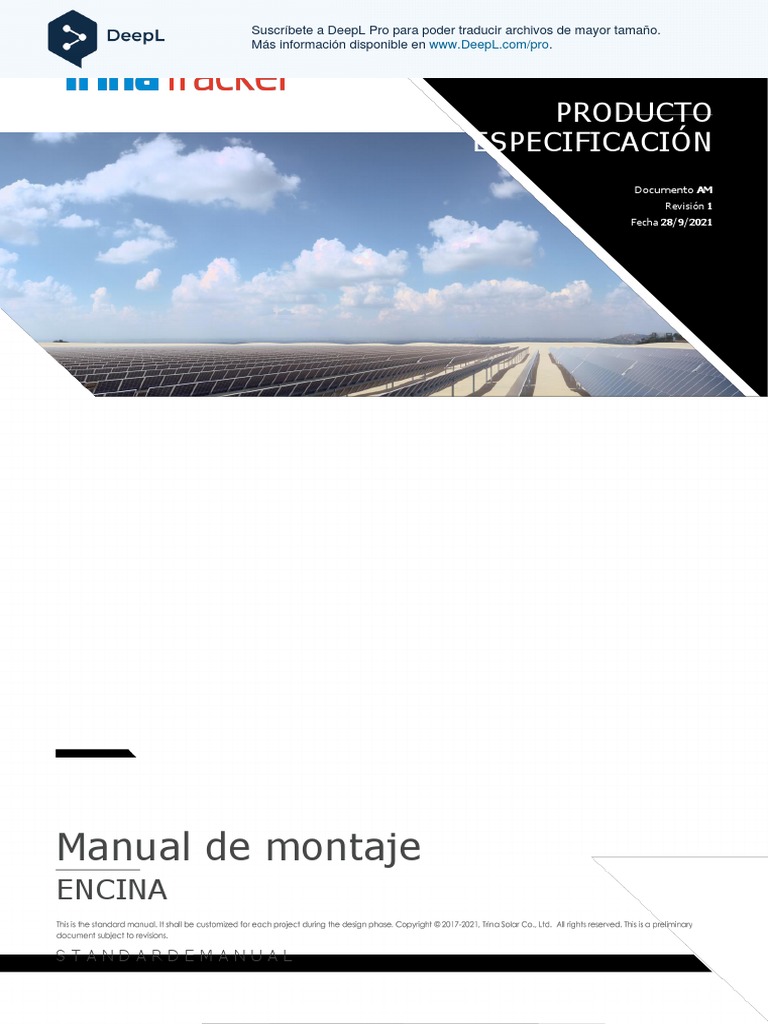 Manual de Montaje del NCU NexTracker | PDF | Rodamiento (Mecánico ...