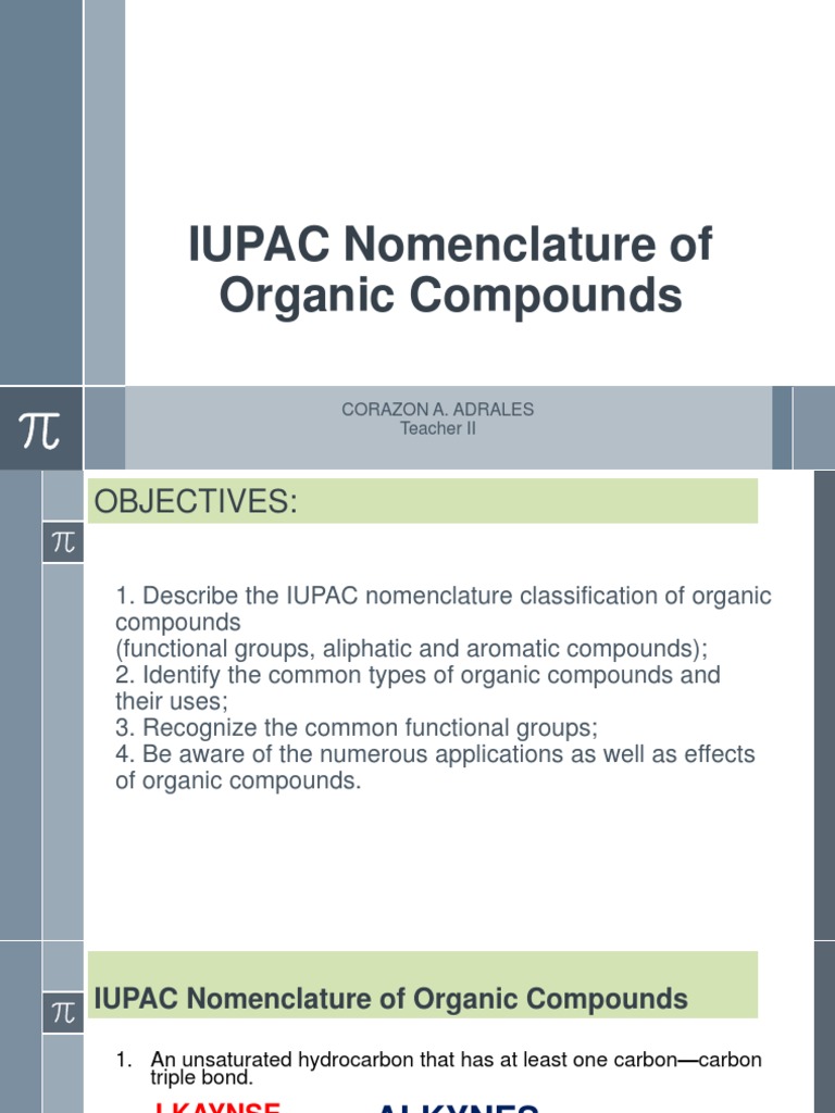 IUPAC Nomenclature of Organic Compounds | PDF | Alkene | Hydrocarbons