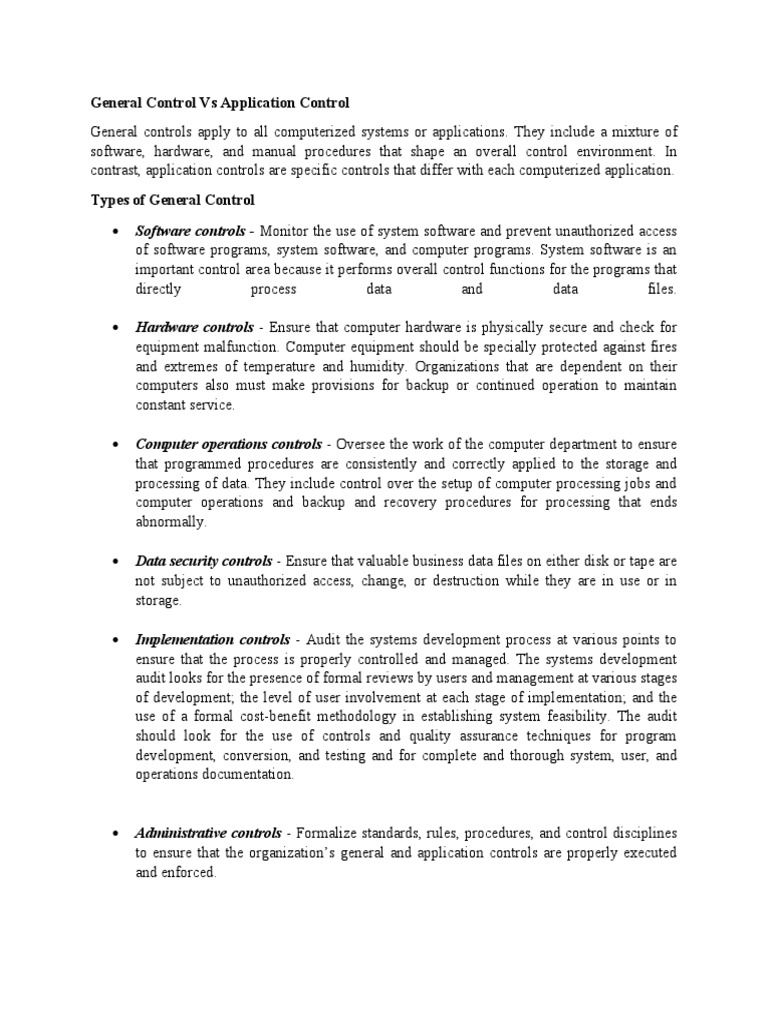General Control Vs Application Control | Download Free PDF | Computer Virus | Malware