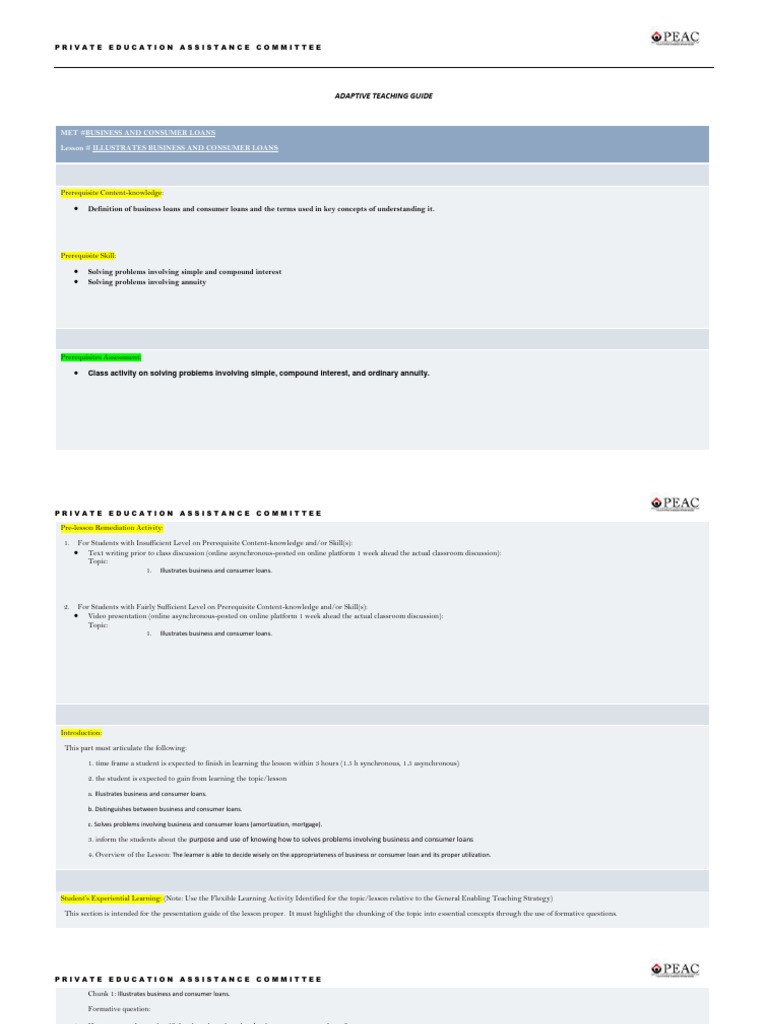 Adaptive Teaching Guide (ATG) Output | PDF | Teaching Method | Learning