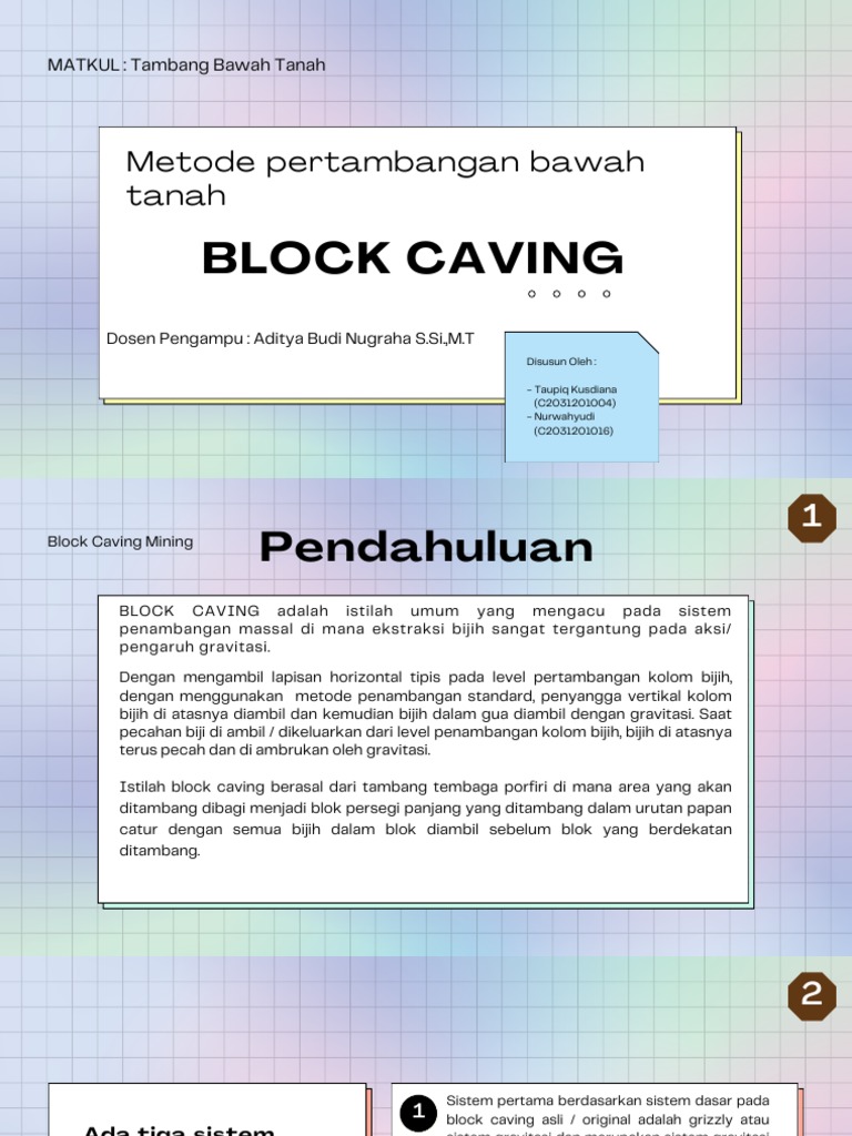 Metode Block Caving dalam Pertambangan | PDF | Griya & Taman ...