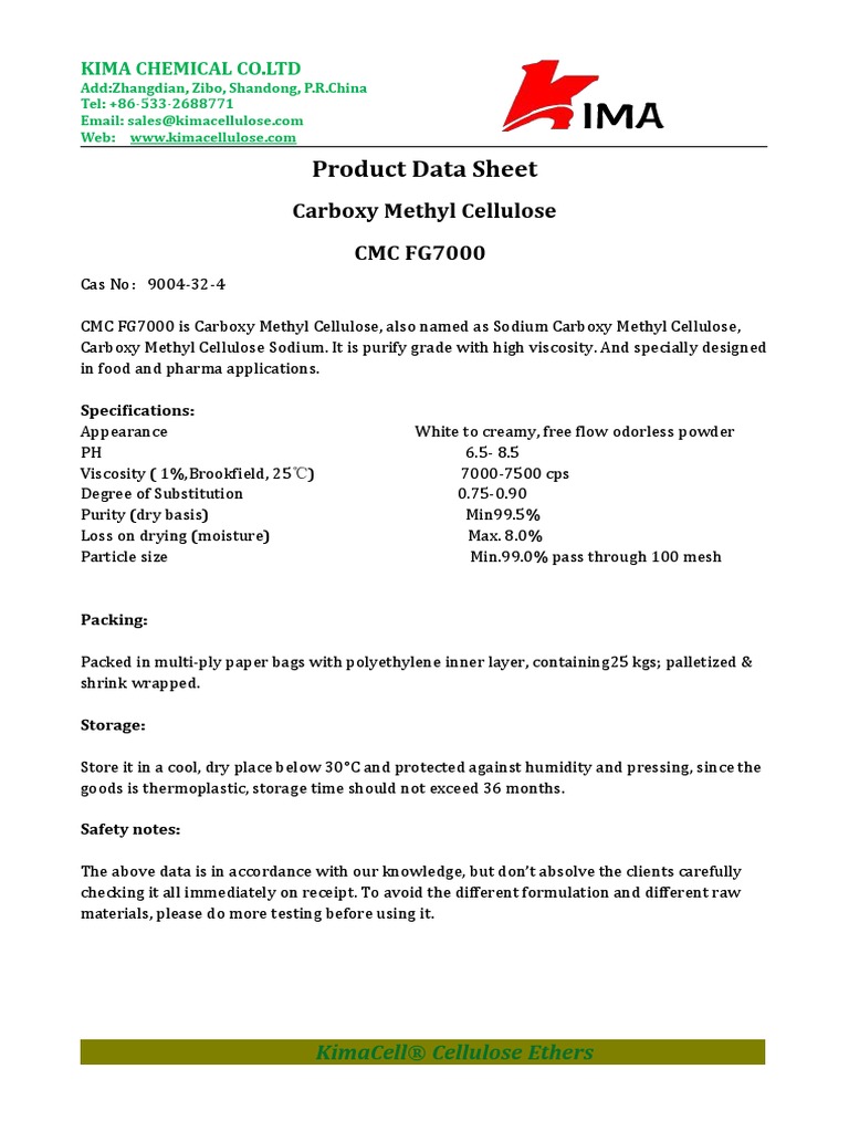 CMC FG7000 Product Data Sheet | PDF
