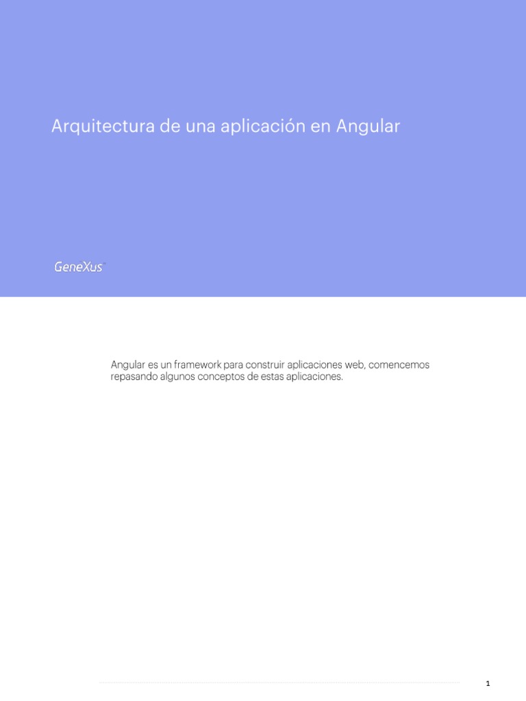 Angular y GeneXus: Desarrollo Web Eficiente | PDF | Finanzas y dinero ...