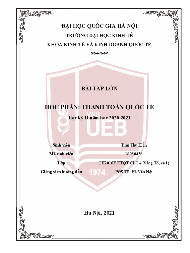 BTL Thanh Toán QT | PDF