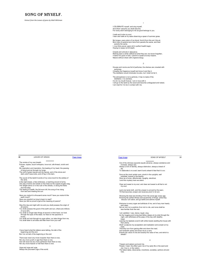 Song of Myself | PDF